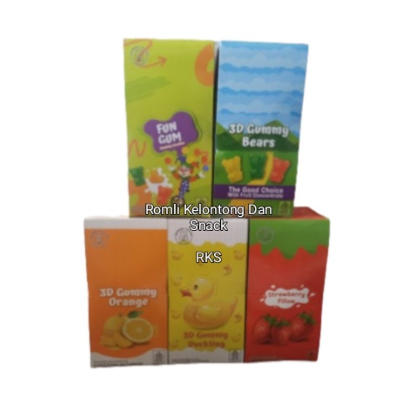 Jual Permen Gummy Candy World 3D 1 Pak isi 12 Pcs SEmua Rasa Jajanan ...