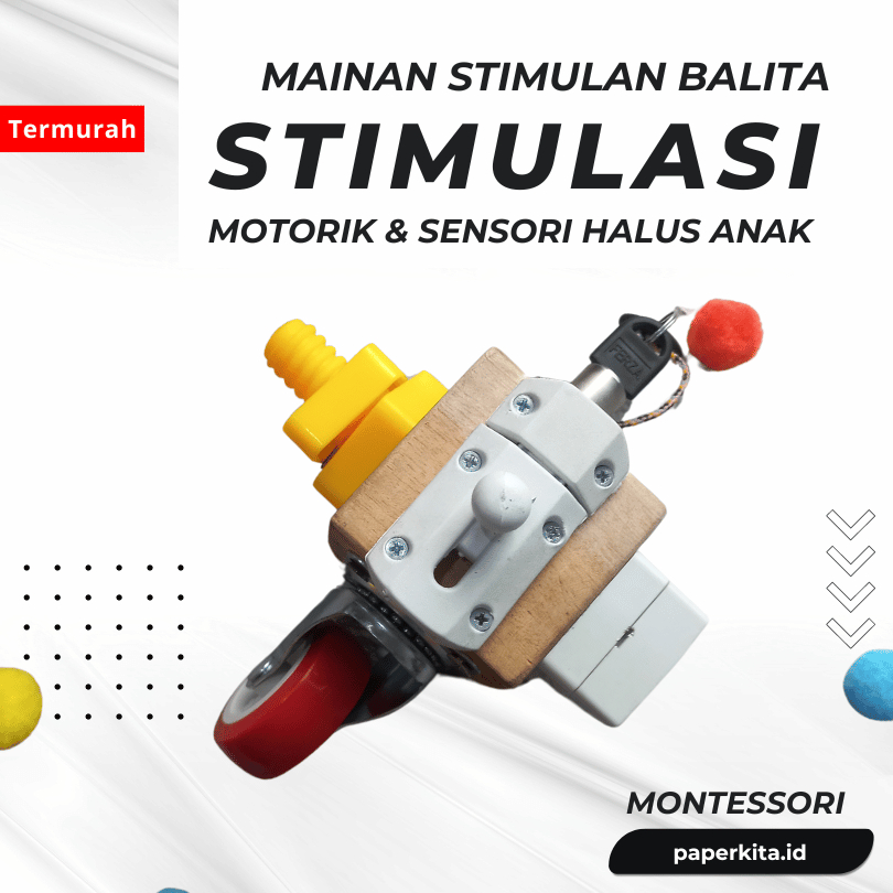 Jual Busy Cube Montessori Mainan Edukasi Block Kayu Anak Stimulasi ...