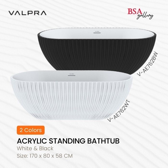 Jual BATHTUB STANDING ACRYLIC WHITE / FREESTANDING BATH TUB BLACK ...