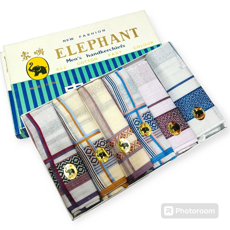 Jual Sapu Tangan merk Elephant 40 x 40 Sapu Tangan Gajah Sapu Tangan ...