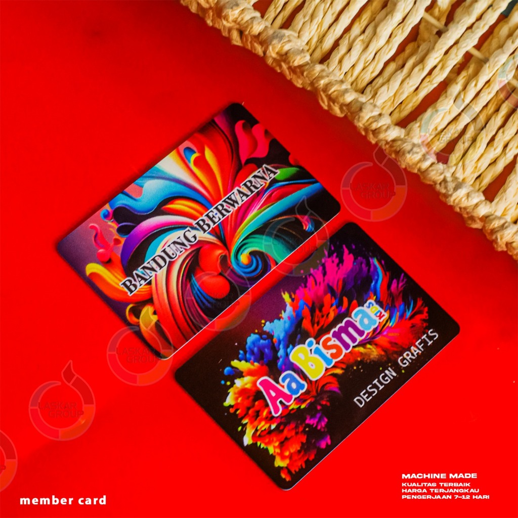 Jual custom 5 pcs CARD member /id card PVC MURAH custom 2 sisi ukuran ...