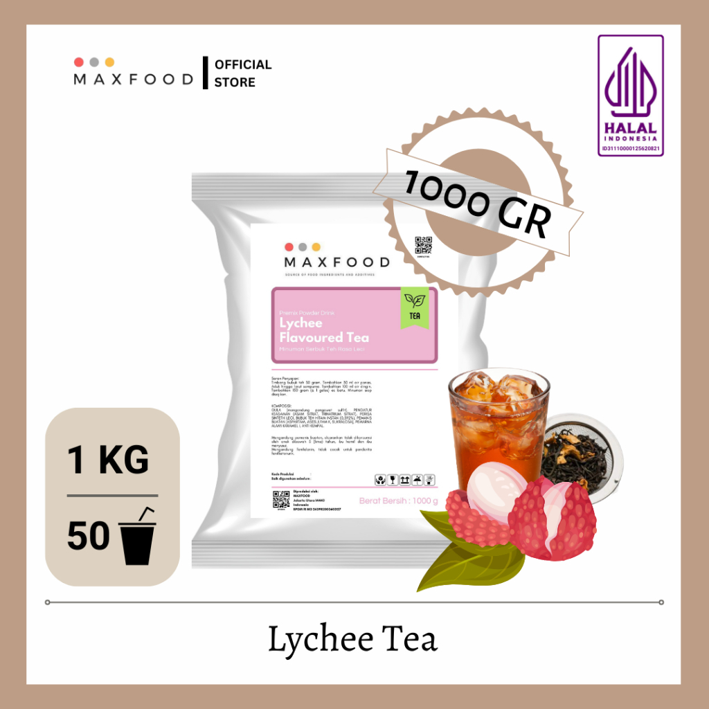 Jual 1Kg Lychee Tea Powder / Bubuk Lychee Tea / Bubuk Minuman Lychee ...