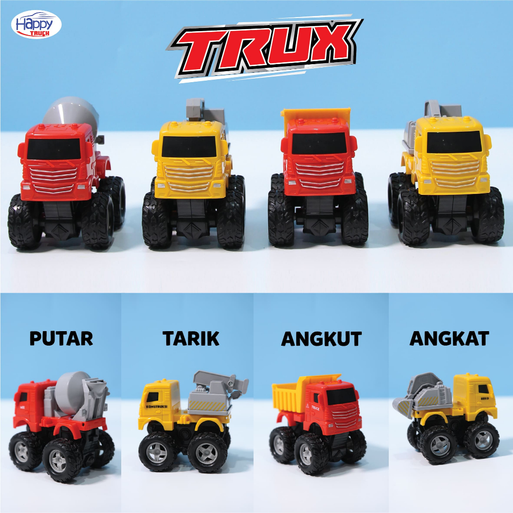 Jual Happy Truck Mobil TRUX Mobil Mobilan Kontruksi Anak Mainan Mobil Tanpa Baterai Mainan Anak ...