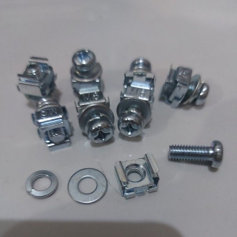 Jual Cage Nut Set M6 Cage Nut RackMount Baut Rack Server M6 Server ...