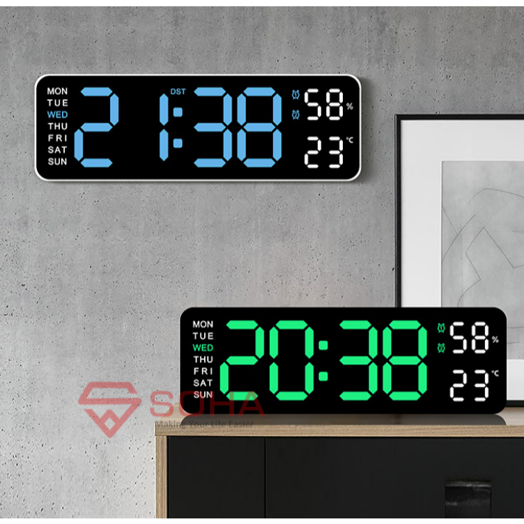 Jual JD-5503 Jam Meja Digital Jam Dinding LED Angka Besar Alarm Suhu ...