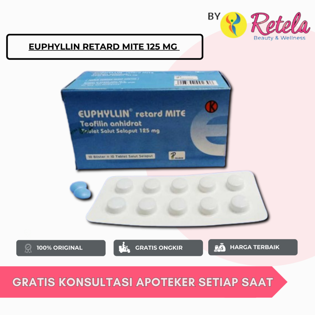 Jual EUPHYLLIN RETARD MITE 125 MG 1 STRIP 10 TABLET | Shopee Indonesia