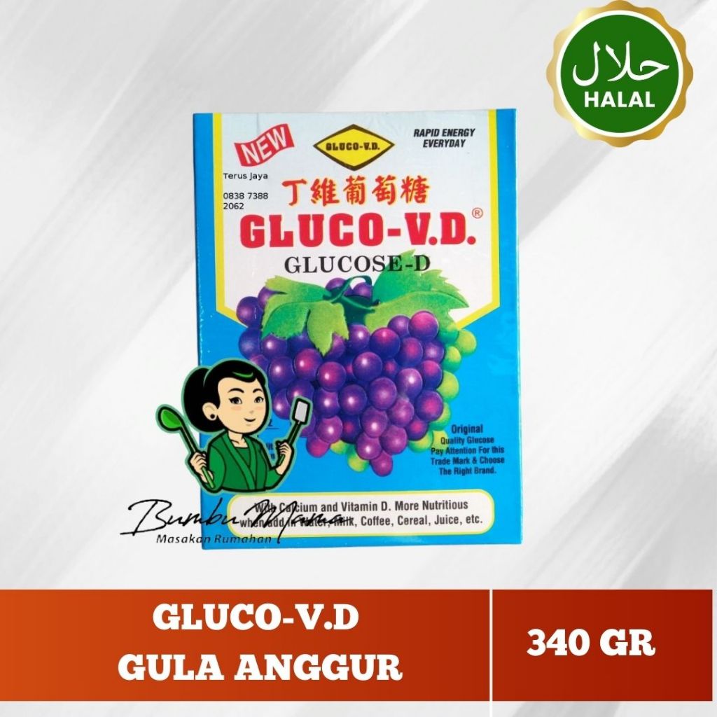 Jual Glukosa / Tepung Dekstrosa GLUCO VD 340gr 12oz / Gula Anggur ...
