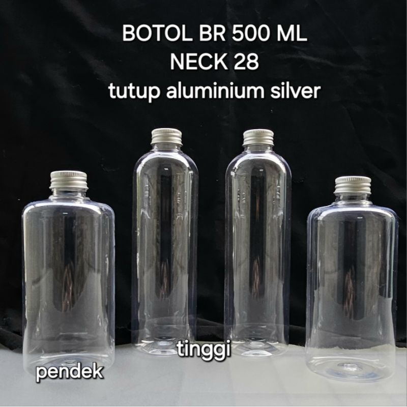 Jual bigta_BOTOL PLASTIK 500 ML NECK 28 ALUMINIUM SILVER | Shopee Indonesia
