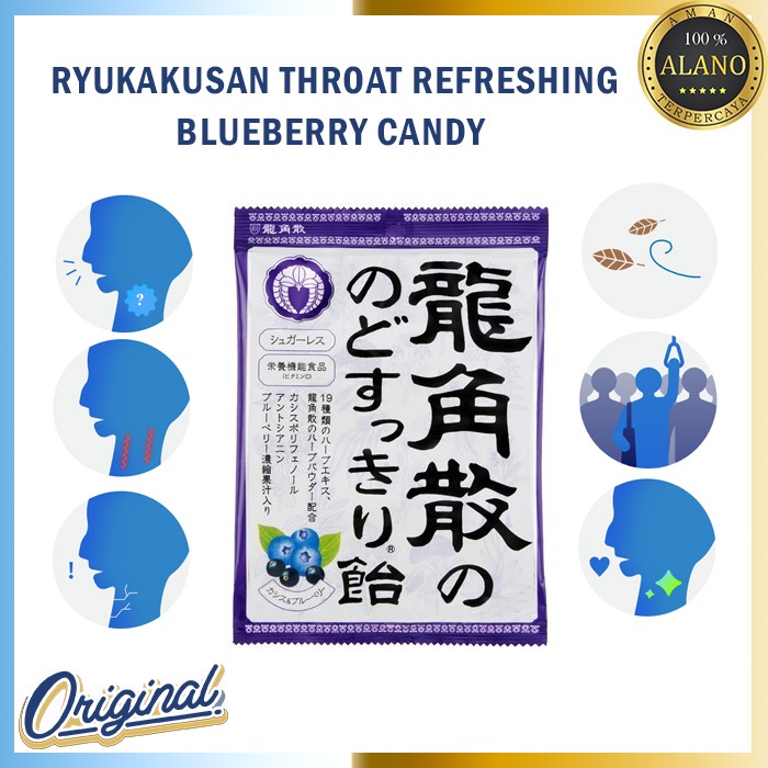 Jual Ryukakusan Throat Refreshing Blueberry Candy 100g Original Japan - Permen Herbal | Shopee ...