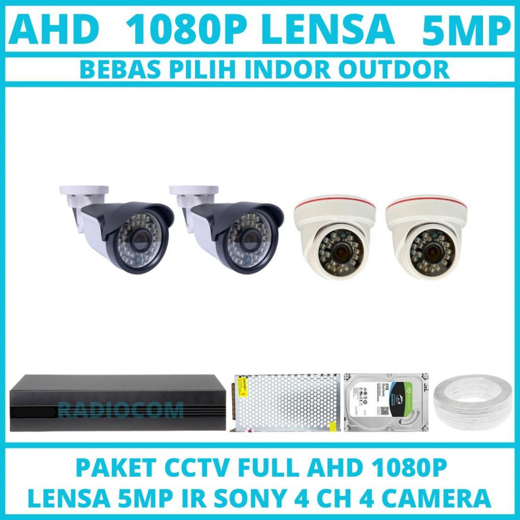 Jual Paket cctv 4 channel 4 camera 5mp full hd 1080p ir sony komplit ...
