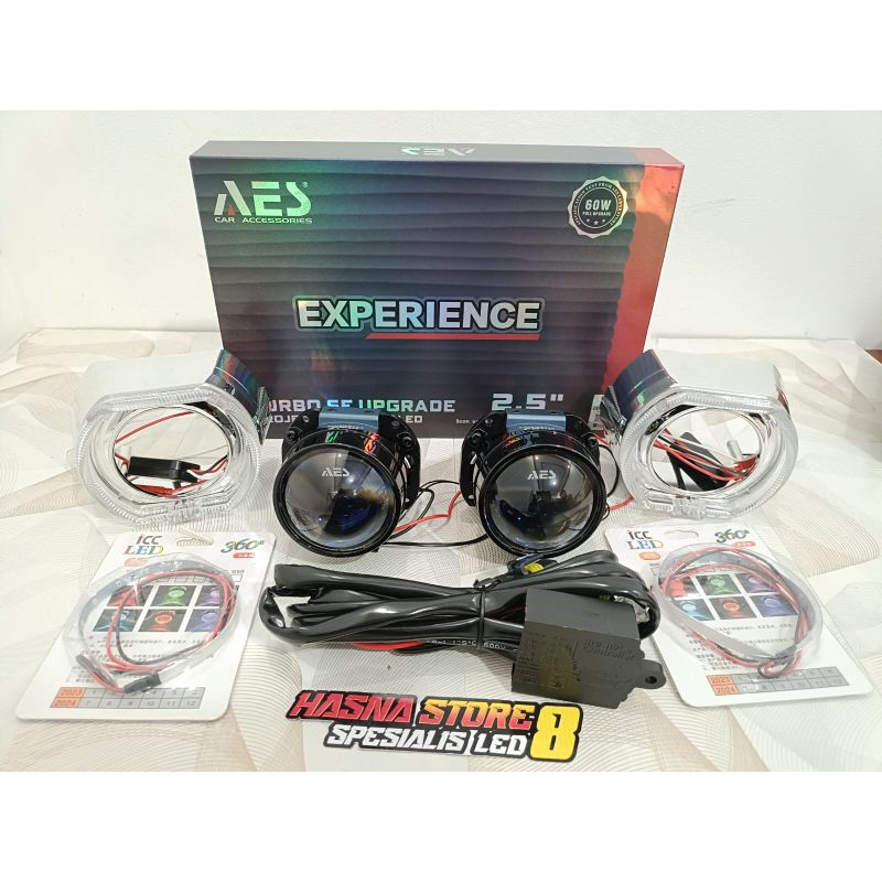 Jual 1 SET PAKET BILED AES EXPERIENCE 2,5 INCH 60W MOTOR MOBIL | Shopee ...