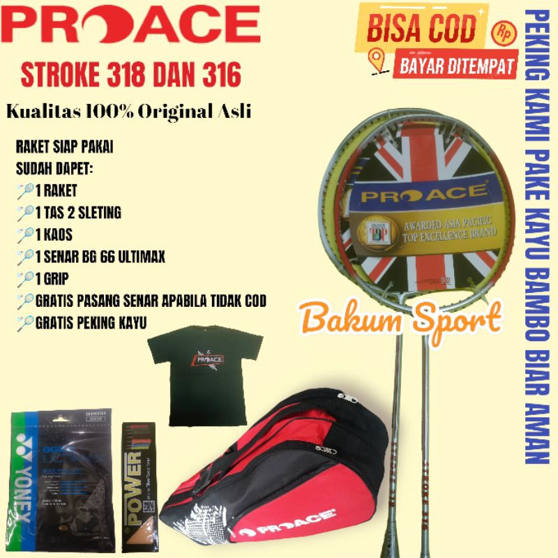 Jual Raket proace stroke 318/316 kualitas 100% Original Asli pree bonus toko Bisa (COD) | Shopee ...