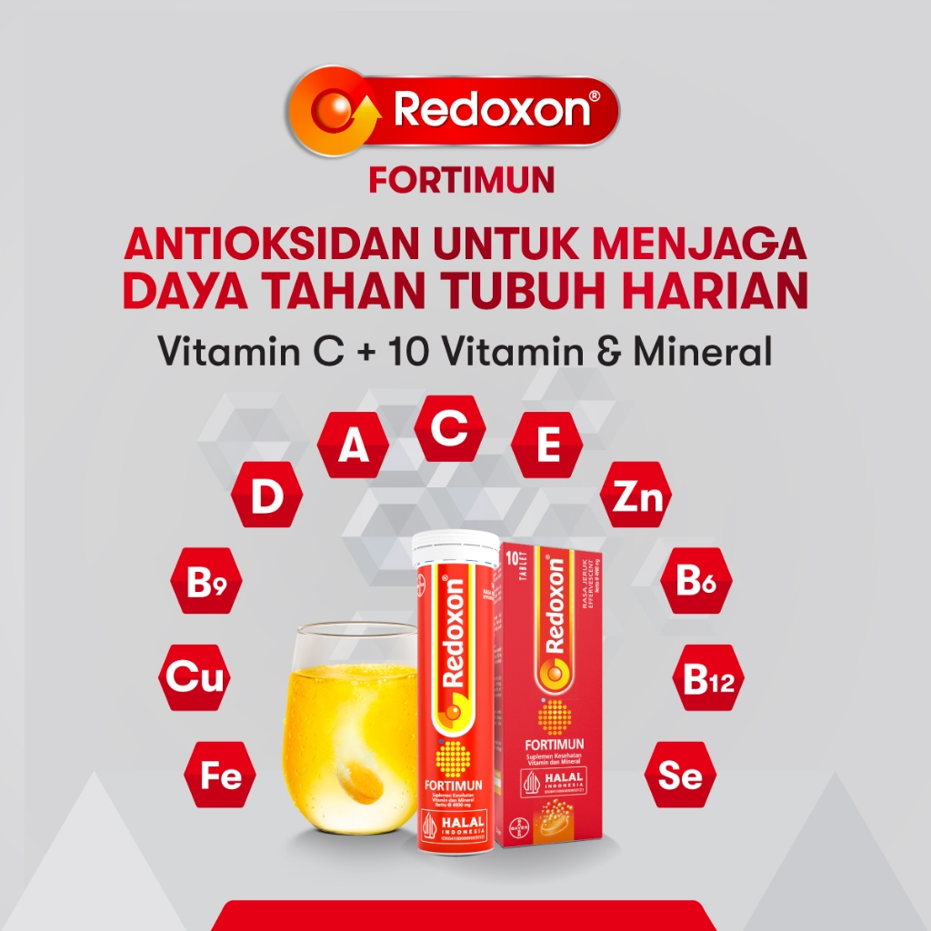 Jual Redoxon Fortimun Multivitamin + Mineral Rasa Jeruk Untuk Jaga Daya ...