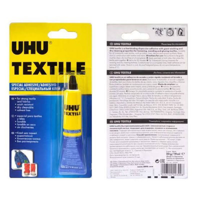 Jual UHU TEXTILE PROFESIONAL FABRIC ADHESIVE LEM KAIN TEKSTIL | Shopee ...