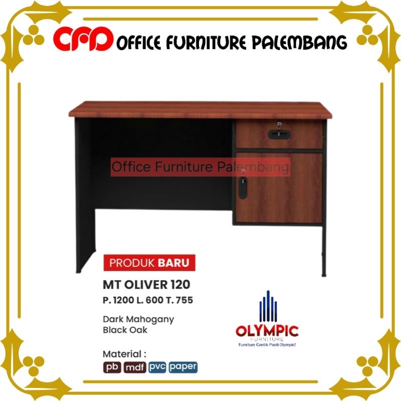 Jual meja kantor olympic MT OLIVER 120 meja kerja meja tulis meja 1/2 biro | Shopee Indonesia