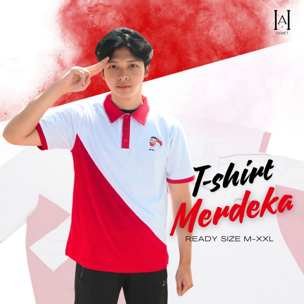 Jual HARMET T-SHIRT MERDEKA 01 limited edition Nyaman | Shopee Indonesia