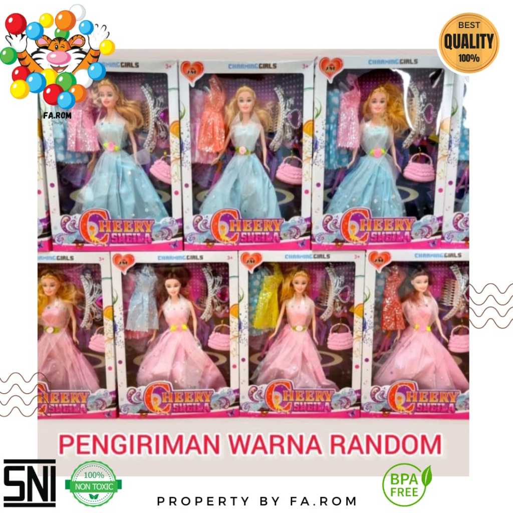 Jual Mainan Anak Barbie Charrey Shella Set Gaun Ganti Tas Dan Mahkota ...