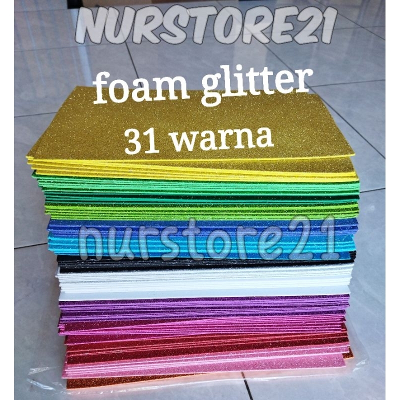 Jual foam glitter 20x30 (tidak selalu pas) | NON STICKER (wajib baca ...