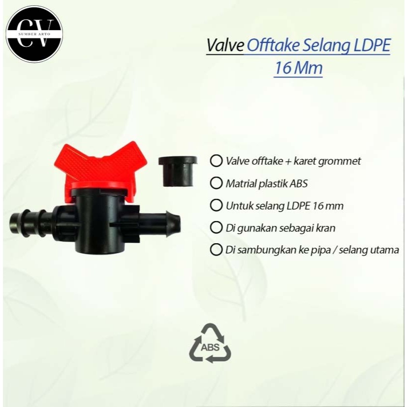 Jual Valve Offtake Selang LDPE 16 Mm Sistem Irigasi Hidroponik | Shopee ...