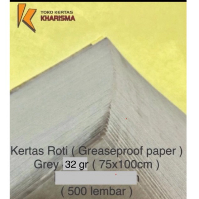 Jual Kertas Roti GREY 32 gr ( Greaseproof Paper ) | Shopee Indonesia