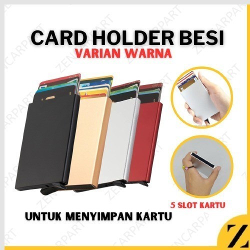 Jual DOMPET FLIP / CARD HOLDER BAHAN ALUMUNIUM RFID BLOCK DOMPET BESI ...