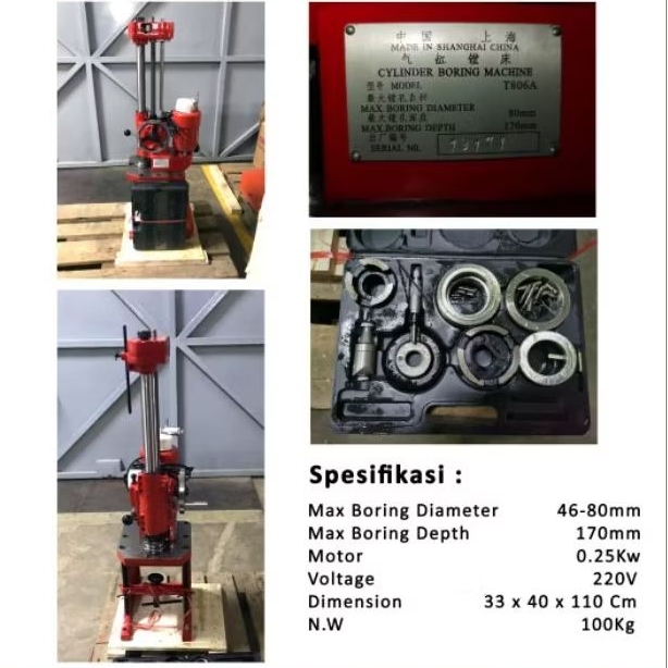 Jual Mesin Korter T807A / Cylinder Boring Machine Untuk Motor Terbaik ...