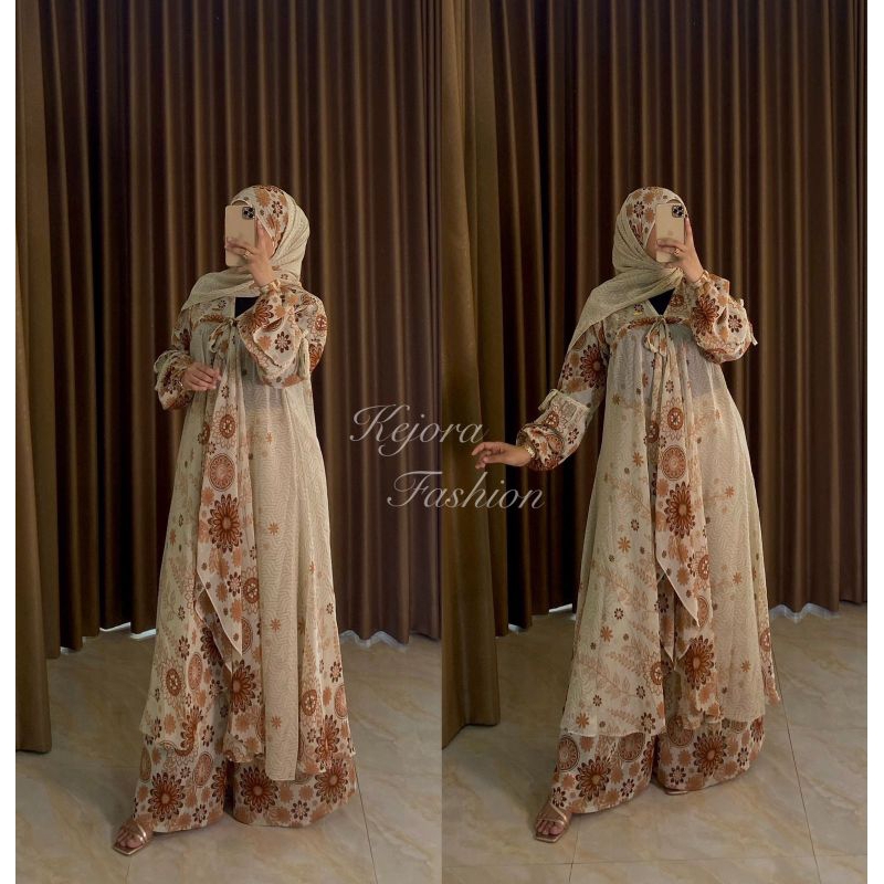 Jual Yara Set - 3in1 ( Kulot + Outer + Hijab Segi Empat ) | Shopee ...