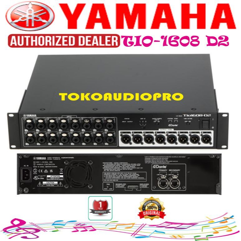 Jual Yamaha Tio1608-D2 Digital Stage Box with Dante Yamaha Tio-1608D2 ...