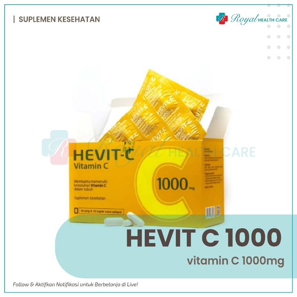Jual HEVIT-C VIT C1000 MG Strip 10 Tablet Sbg Sistem Kekebalan Tubuh ...