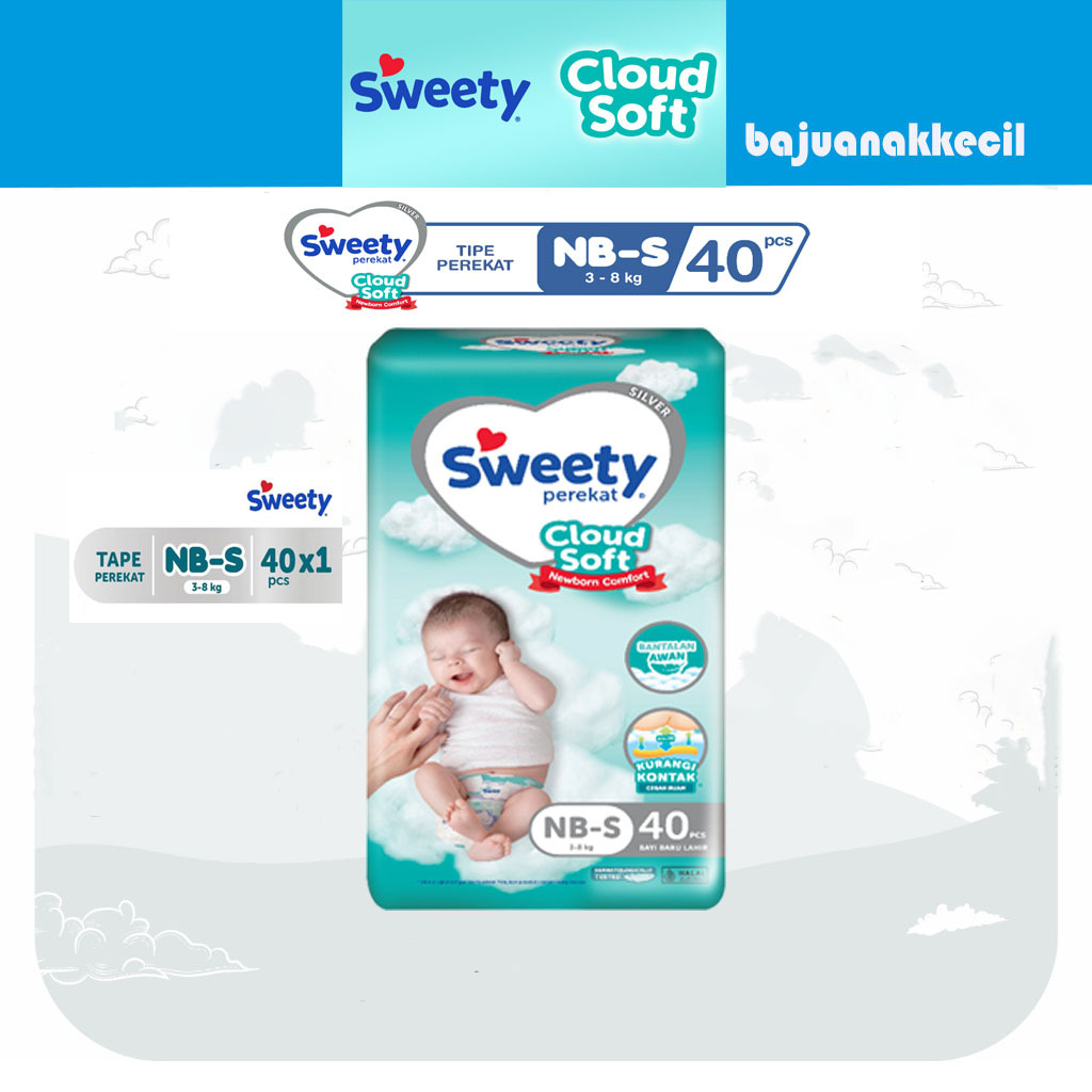 Jual Sweety Silver NB S40 Perekat Newborn Comfort Cloud Soft Popok Bayi ...