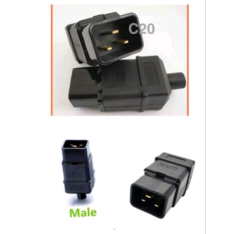 Jual Socket C20 Male For AC UPC 16A 250V | Shopee Indonesia