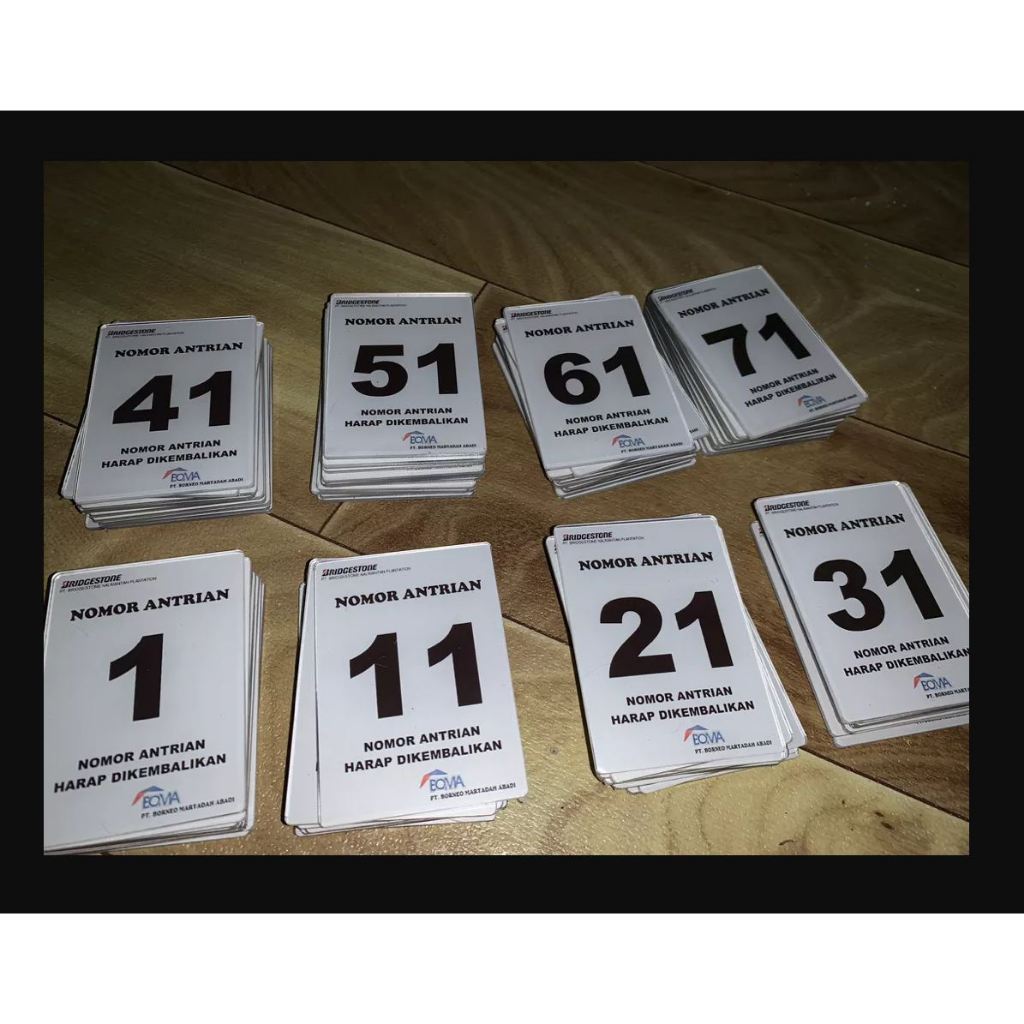 Jual Akrilik Nomor Antrian / Nomor Meja / Acrylic Kartu Antri Dokter ...