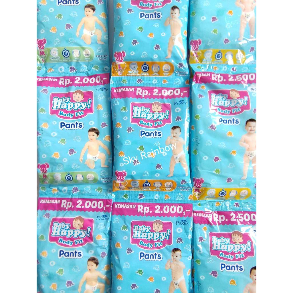 Jual Pampers Baby Happy Pants 1 Renceng isi 7 Sachet M L XL Popok Bayi | Shopee Indonesia