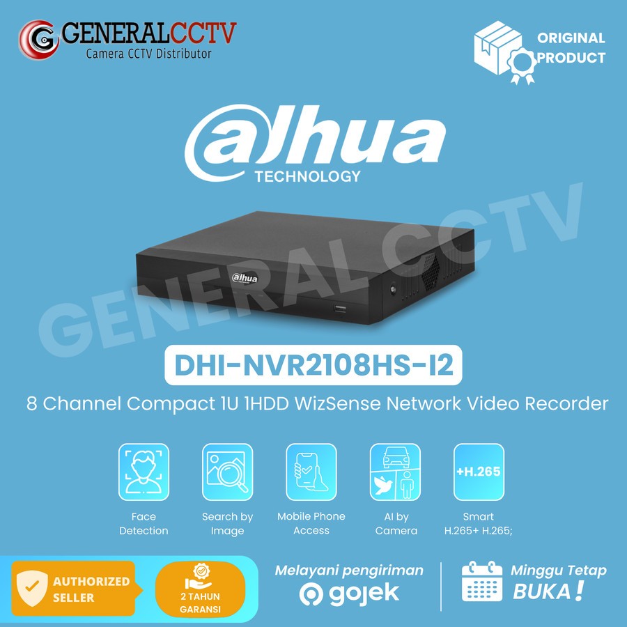 Jual Dahua NVR2108HS-I2 8 Channel Compact 1U 1HDD WizSense Network Camera | Shopee Indonesia