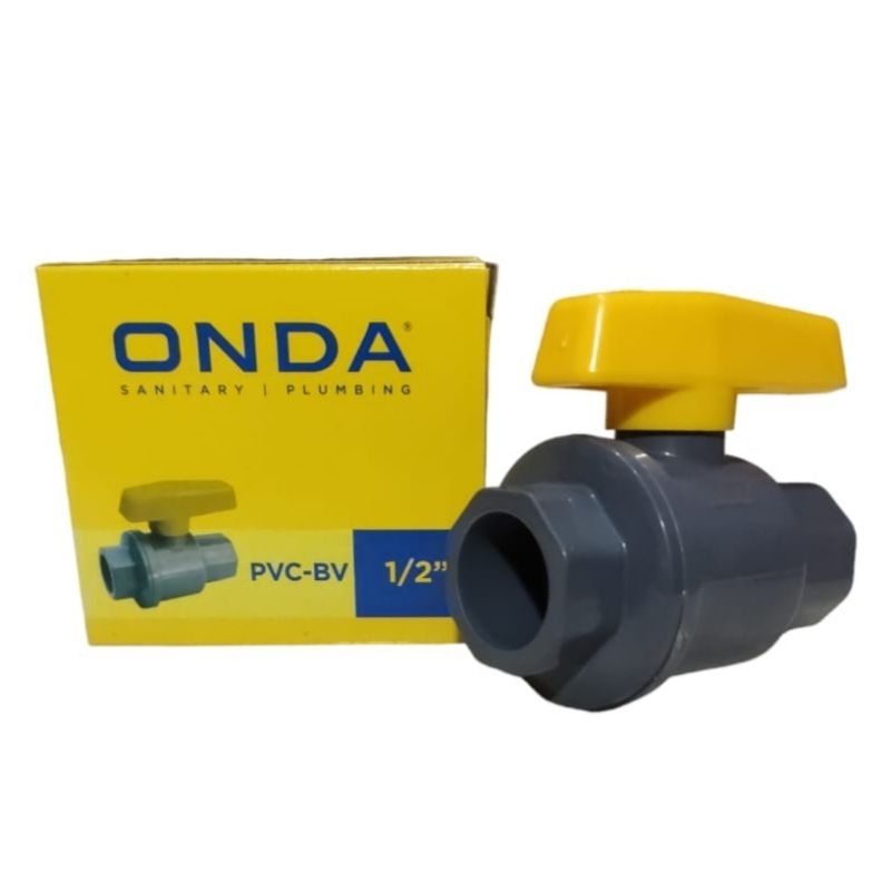 Jual STOP KRAN PVC 1/2 INCI ONDA PVCBV BALL VALVE PVC ONDA 1/2 ...