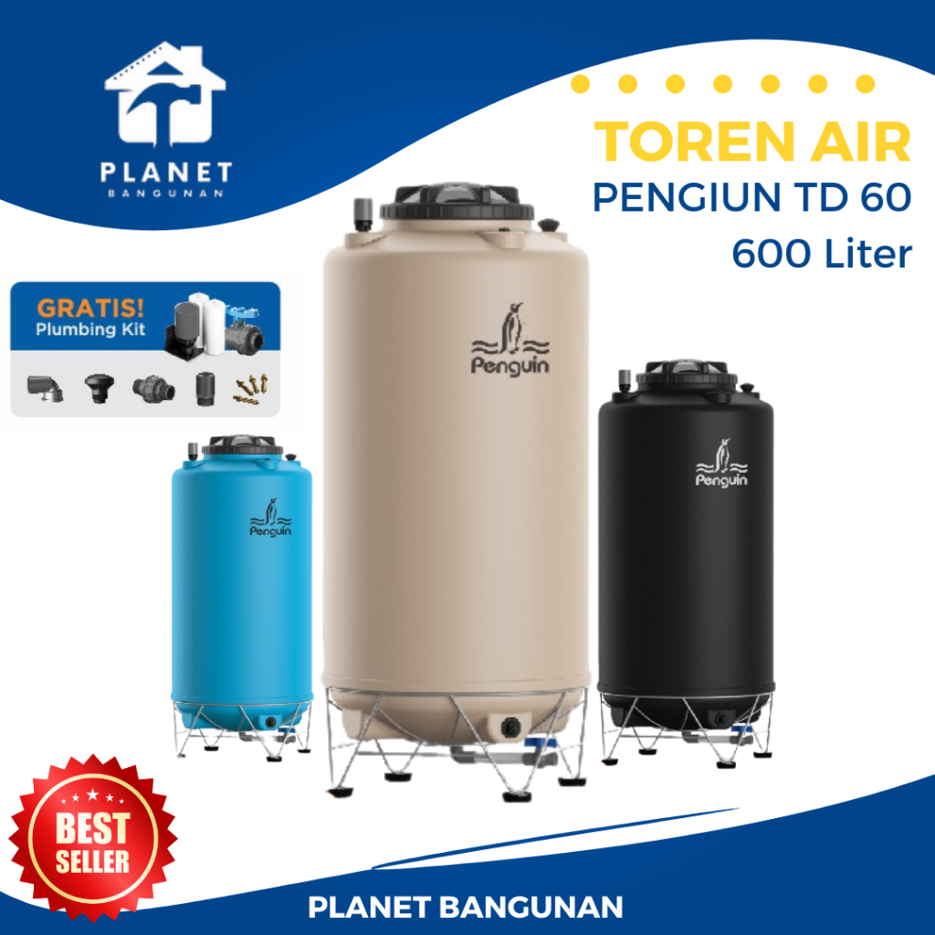 Jual Tangki Air Penguin TD-60 600 Liter Toren Tandon Tangki Air Total ...