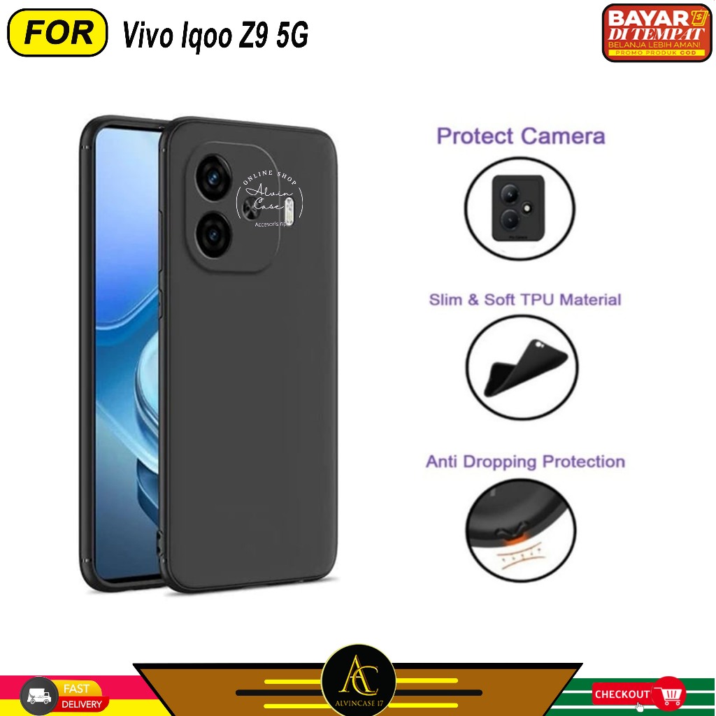 Jual Case Vivo Iqoo Z9 5G Z9x 5G Z7 5G z7x Softcase Slim Black Protect ...