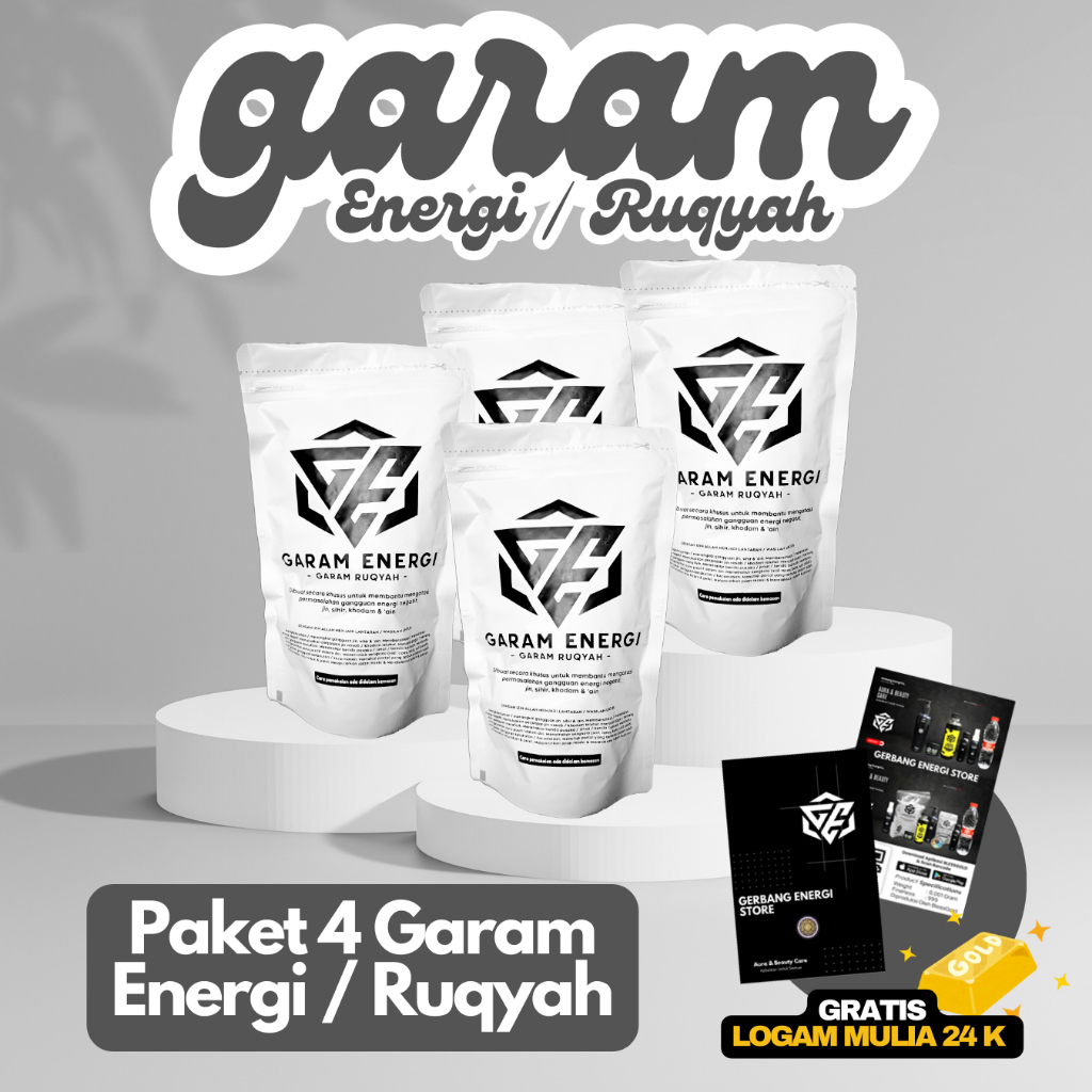 Jual PAKET 4 GARAM ENERGI GARAM RUQYAH | SPESIAL GIFT LOGAM MULIA 24K ...