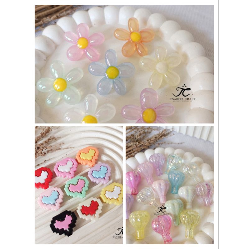 Jual Manik Premium Lego Love | Balon Udara | Bunga Daisy Warna Random ...