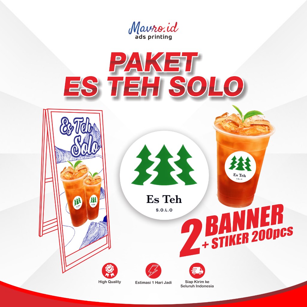 Jual PAKET ES TEH SOLO | Cetak Banner Es Teh Solo | Cetak Stiker Es Teh ...