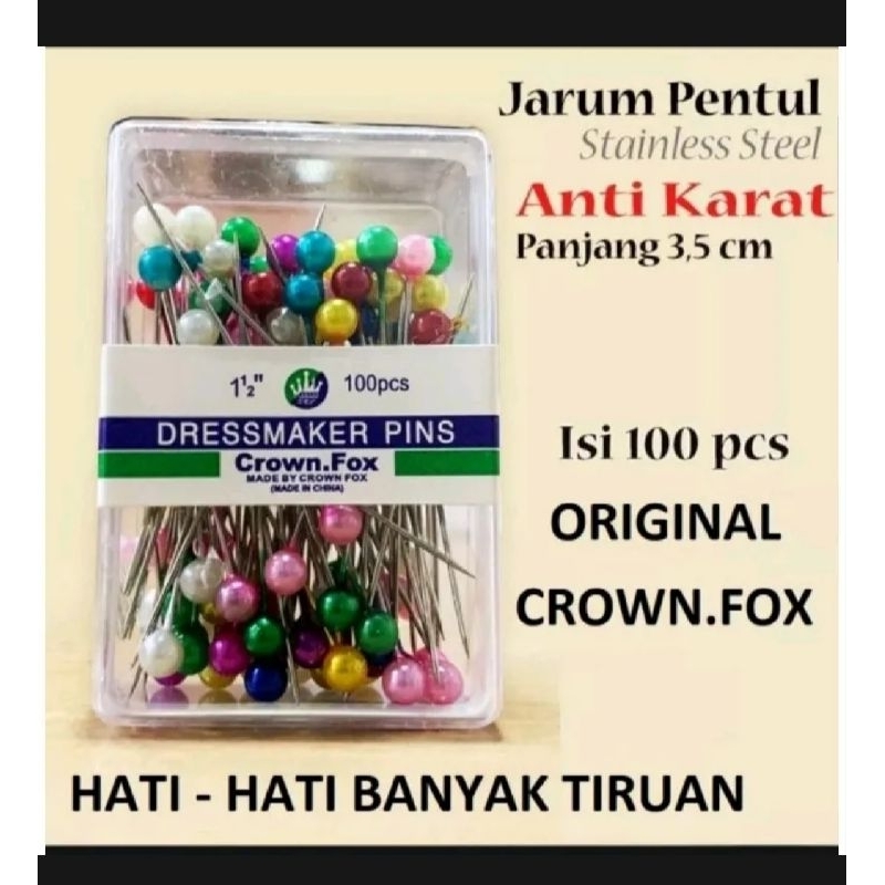 Jual Isi 100 pcs Jarum Pentul Mutiara Besar - jarum pentul Hijab Jilbab ...