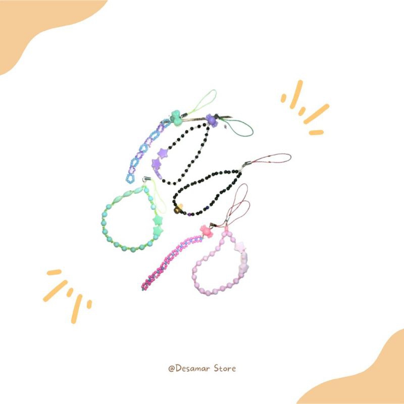 Jual Phone Strap Manik-Manik Aesthetic/Gantungan Hp Kekinian/Lanyard HP ...