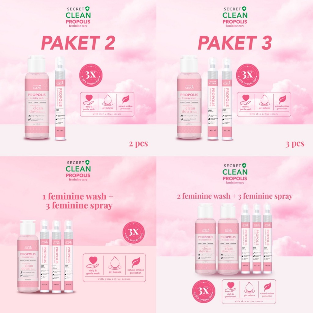 Jual [READY STOCK] SECRET CLEAN Propolis Feminine Care | Intimate Spray ...