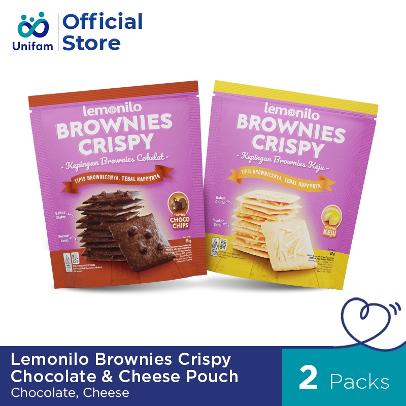 Jual Lemonilo Brownies Crispy Coklat & Keju - Brownis Kering 35 Gram ...