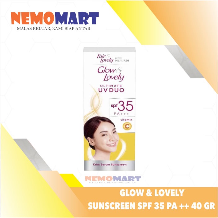 Jual FAIR GLOW LOVELY ULTIMATE UV DUO CREAM SUNSCREEN UVA UVB SPF 35 PA ...