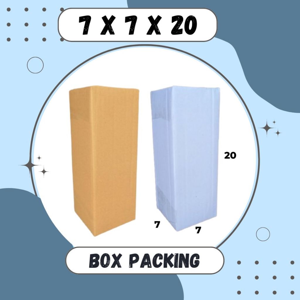 Jual Box 7x7x20 Kardus A1 Packing Karton Dus Kotak Kemasan Obat Mainan ...