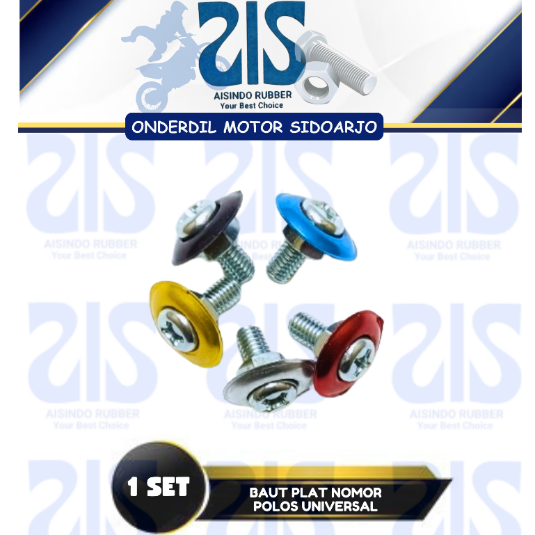 Jual BAUT PLAT NOMER UNIVERSAL MODEL POLOS ALMINI (HARGA PER 1 SET ...