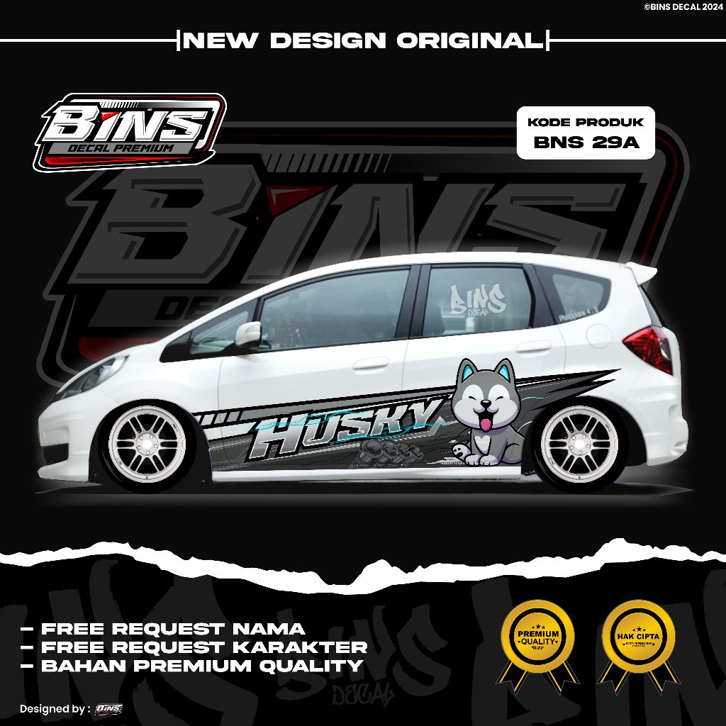 Jual BNS29-STIKER DECAL JAZZ LIVERY MOBIL LANGSNG CETAK-STIKER DECAL ...
