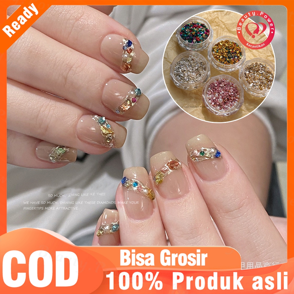 Jual Aksesori Seni Kuku Seni Kuku Manik-manik Mutiara Berlian Perhiasan Kuku Bulat | Shopee ...