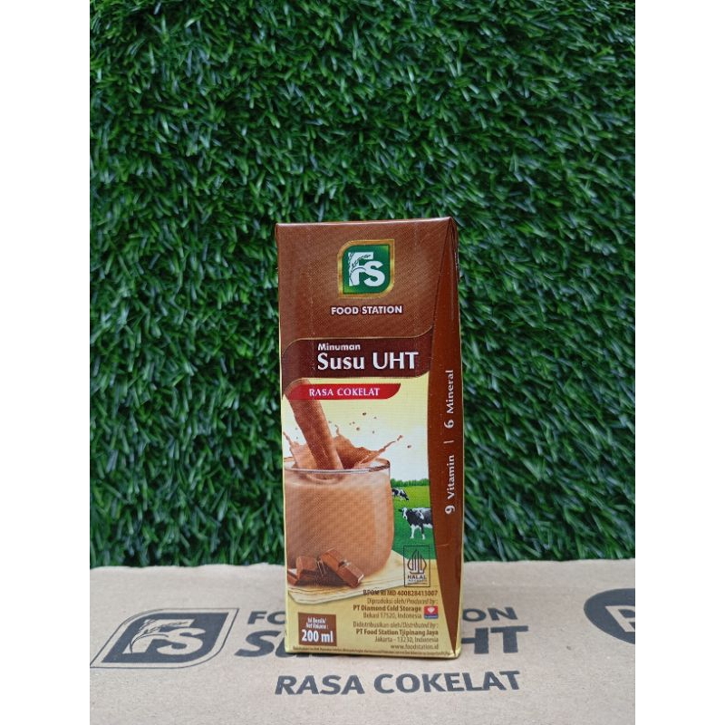 Jual FS Food Station UHT Chocolate | Susu UHT rasa cokelat 200ml (harga per pcs) | Shopee Indonesia
